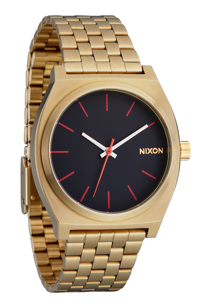 Time Teller Watch | Yellow Gold / Black | Unisex Stainless Steel Analog ...