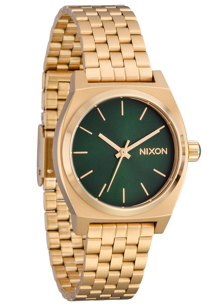 Medium Time Teller Watch | Gold / Green Sunray | Unisex – Nixon US