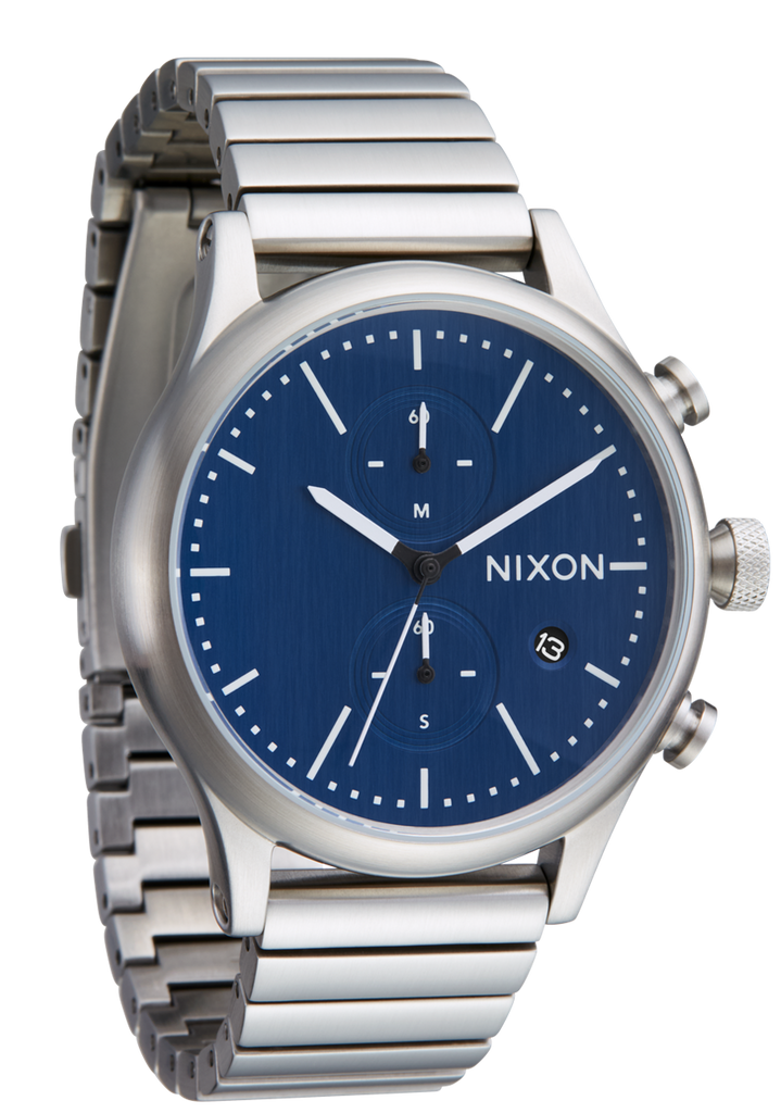 Station Chrono Watch | Silver / Indigo | Chronograph Watch – Nixon US