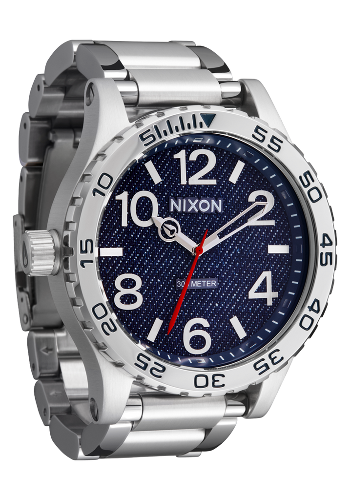 51-30 Watch | Silver / Denim | Men's Stainless Steel – Nixon US
