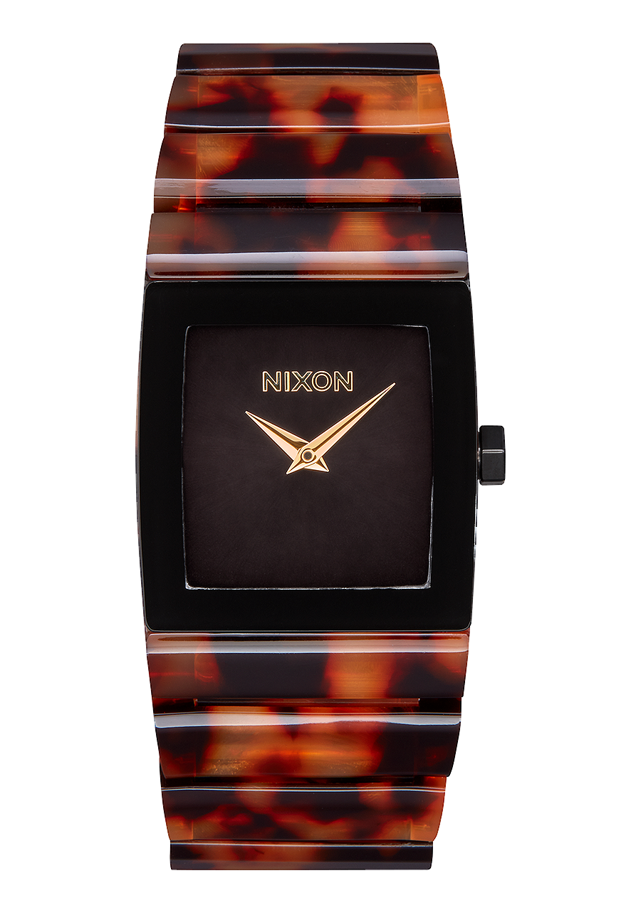 Lynx Acetate Watch | Tortoise / Black | Women's Acetate – Nixon US