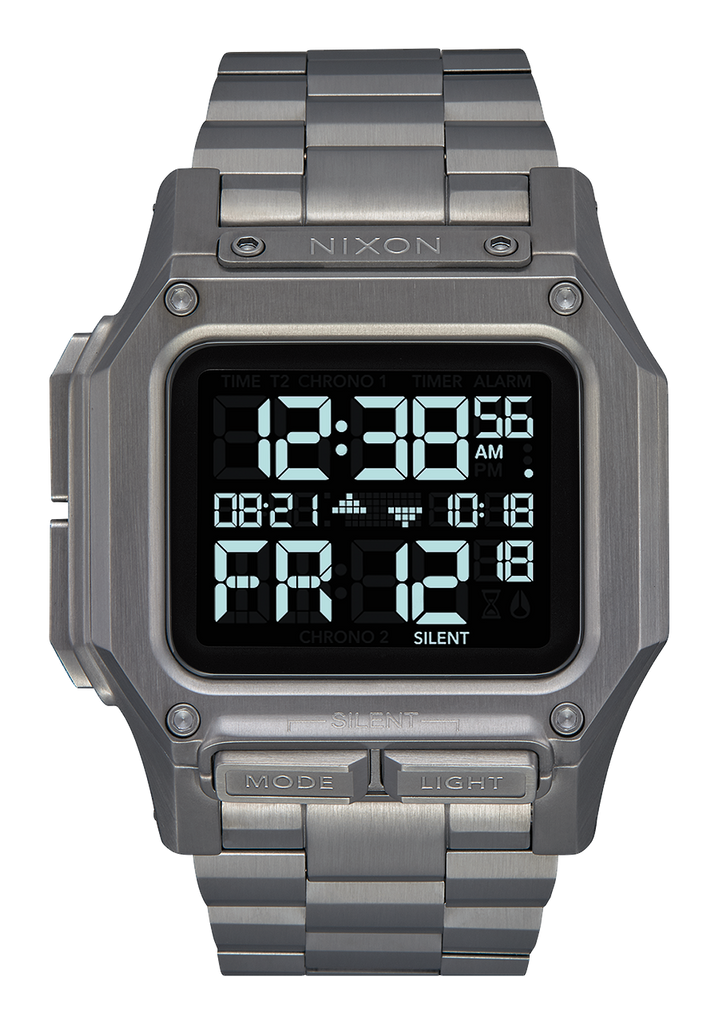 Regulus Stainless Steel Watch | Gunmetal | Digital – Nixon US