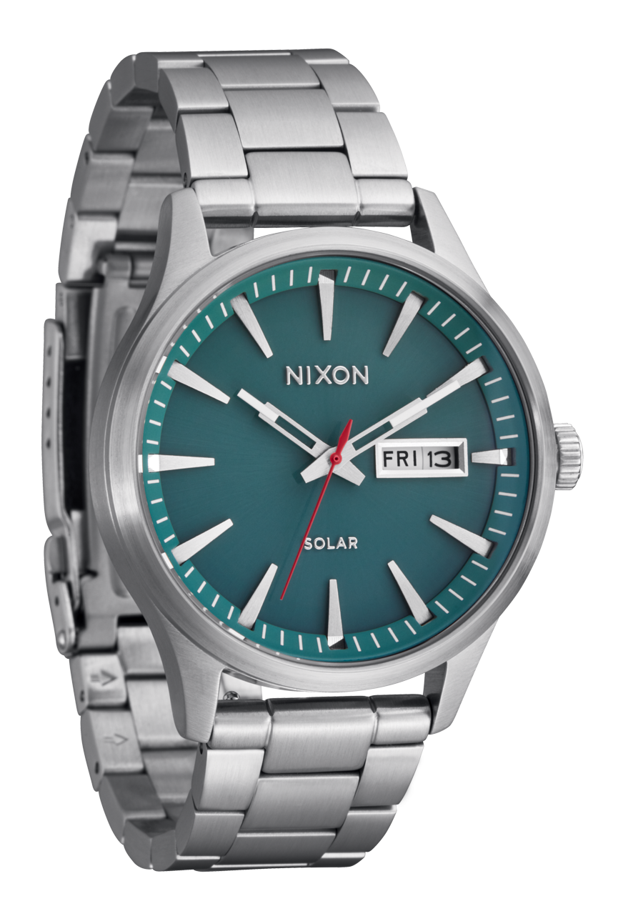 Sentry Solar Stainless Steel Watch | Silver / Jasper | Solar-Powered ...