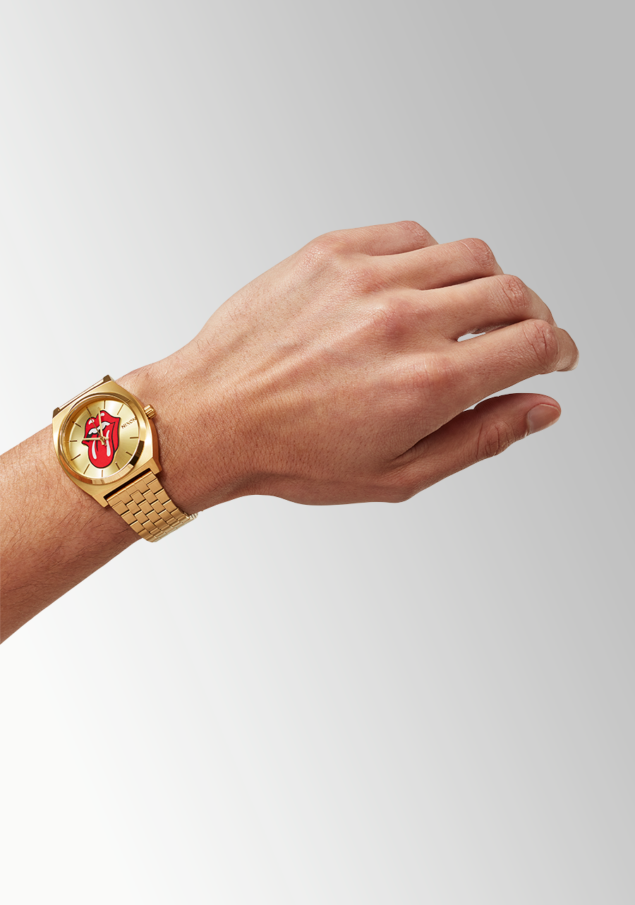 Rolling Stones Time Teller Watch | Gold / Gold | Unisex – Nixon US