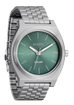 Time Teller Solar Watch | Silver / Jade Sunray | Unisex Light-Powered ...