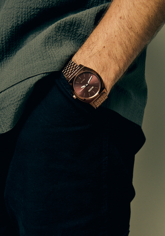 Time Teller Solar Watch | Chocolate / Cappuccino | Unisex Light-Powered ...