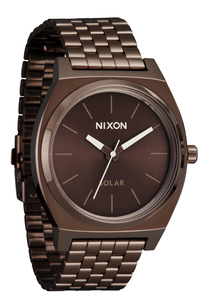 Time Teller Solar Watch | Chocolate / Cappuccino | Unisex Light-Powered ...