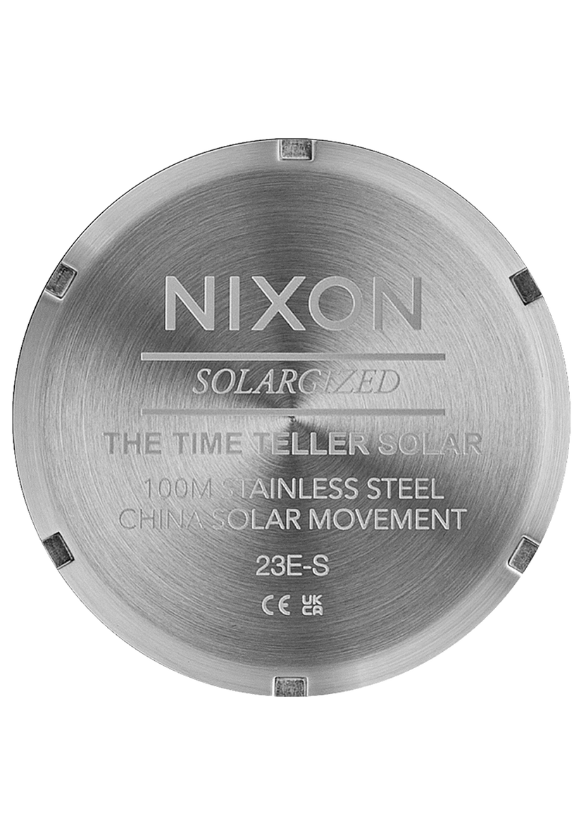 Time Teller Solar Watch | Silver / Salmon | Unisex Light-Powered – Nixon US