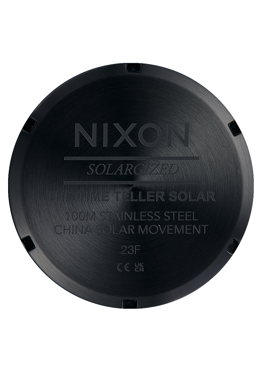 Time Teller Solar Watch | Black / White | Unisex Light-Powered – Nixon US
