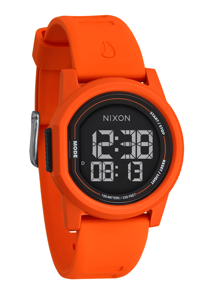 Disk Digital Watch | Orange / Orange / Negative | Thin LCD Screen Watch ...