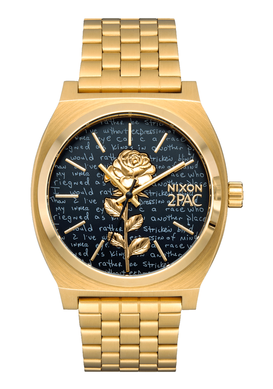 Time Teller 2PAC Collab Watch | Gold / Black | 2PAC Wristwatch – Nixon US