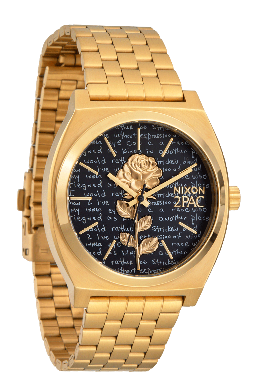 Time Teller 2PAC Collab Watch | Gold / Black | 2PAC Wristwatch – Nixon US