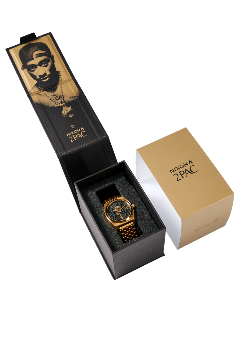Time Teller 2PAC Collab Watch | Gold / Black | 2PAC Wristwatch – Nixon US