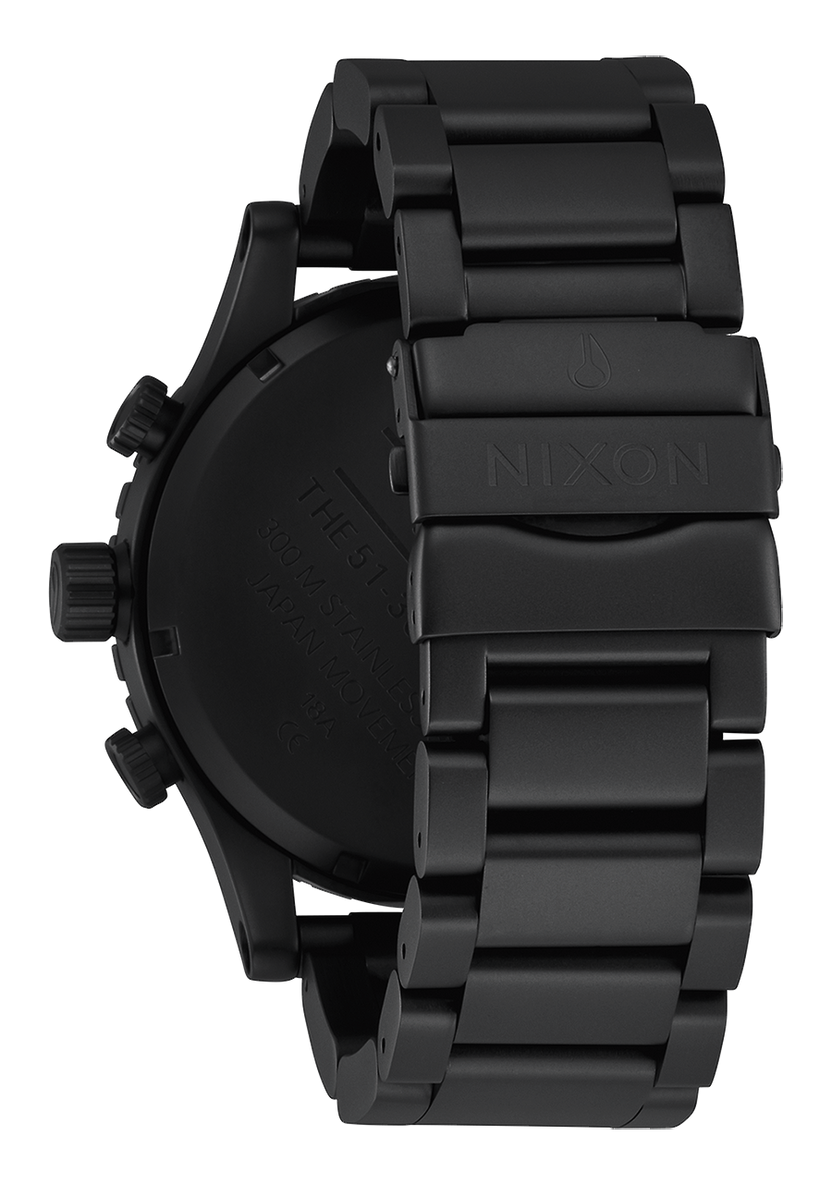 51-30 Chrono Watch | All Matte Black / Black | Men's Stainless Steel – Nixon US