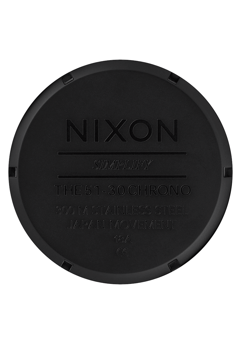 51-30 Chrono Watch | All Matte Black / Black | Men's Stainless Steel – Nixon US