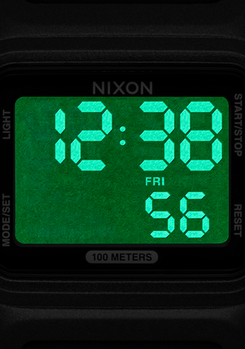 Ripper Digital Watch | Black / Black | Recycled Ocean Plastic – Nixon US