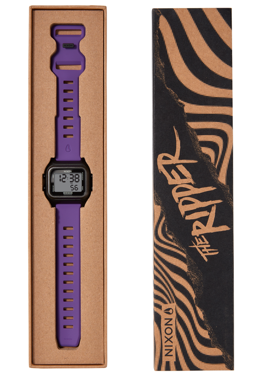 Ripper Digital Watch | Black / Purple | Recycled Ocean Plastic – Nixon US