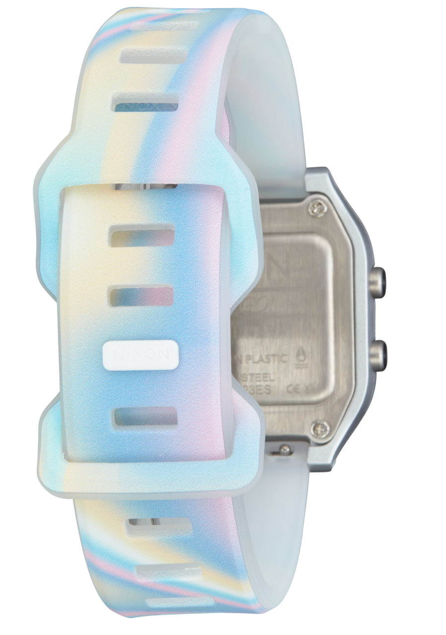 Ripper Digital Watch | Silver / Pastel Swirl | Recycled Ocean Plastic ...