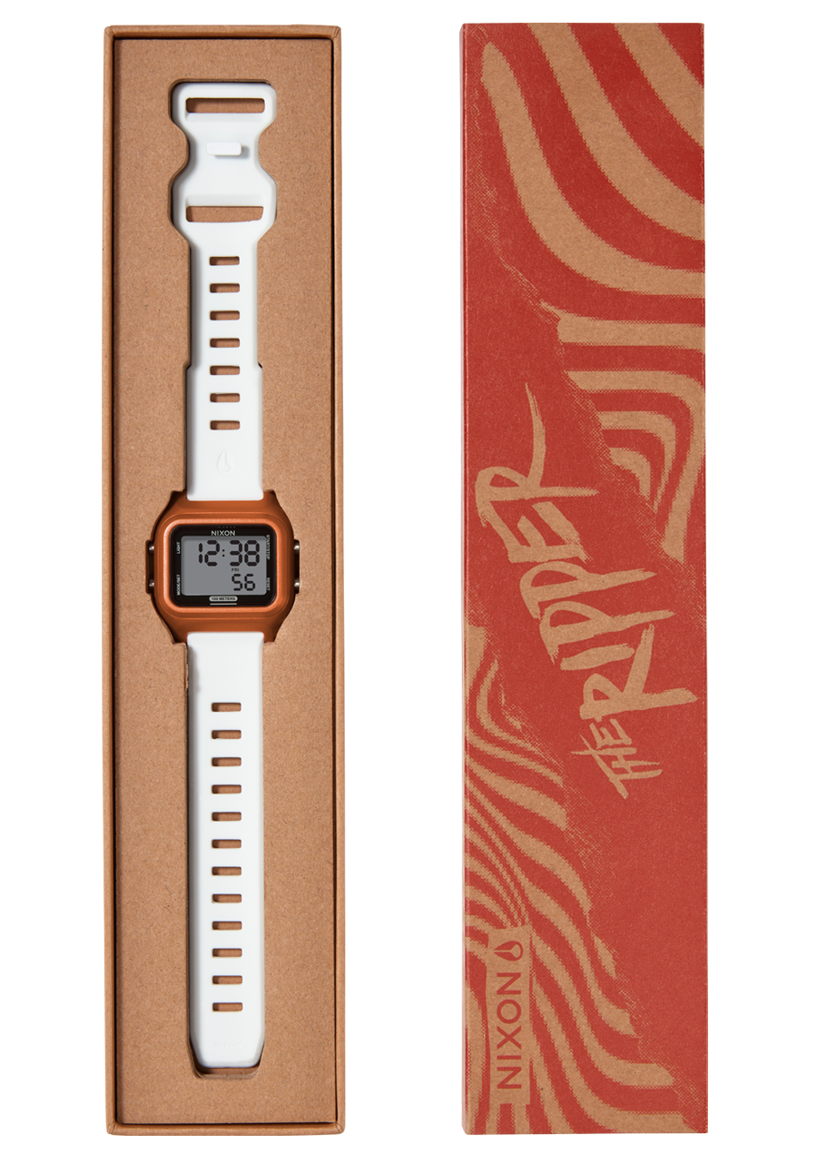 Ripper Digital Watch | Rust / White | Recycled Ocean Plastic – Nixon US