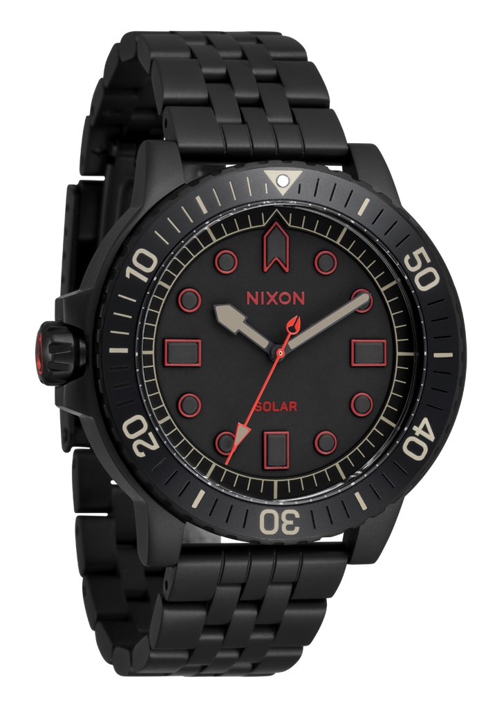 Stinger 44 Watch | All Black / Lum | Stainless Steel Dive Watch | Solar ...
