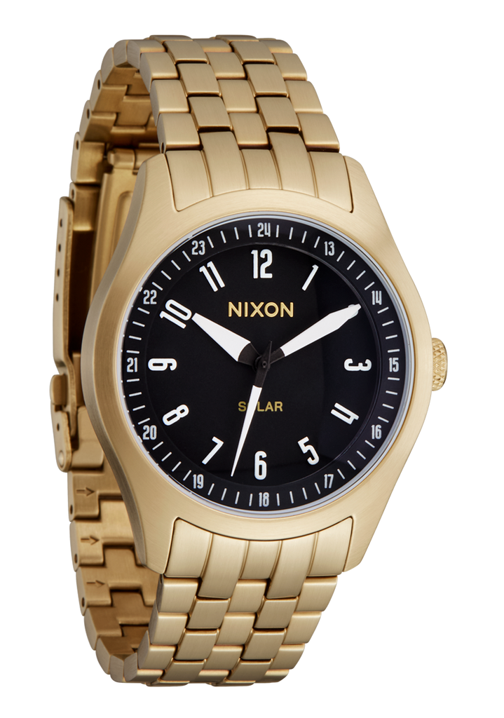 Echo 38 Watch | Gold / Black | Stainless Steel Solar Watch – Nixon US