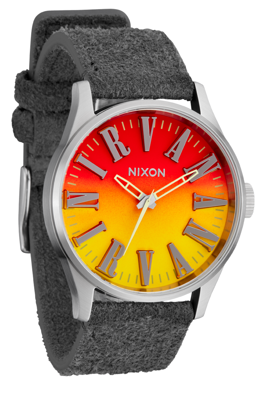 Nirvana Sentry Leather Watch | Unplug Fade | Nirvana Collaboration ...