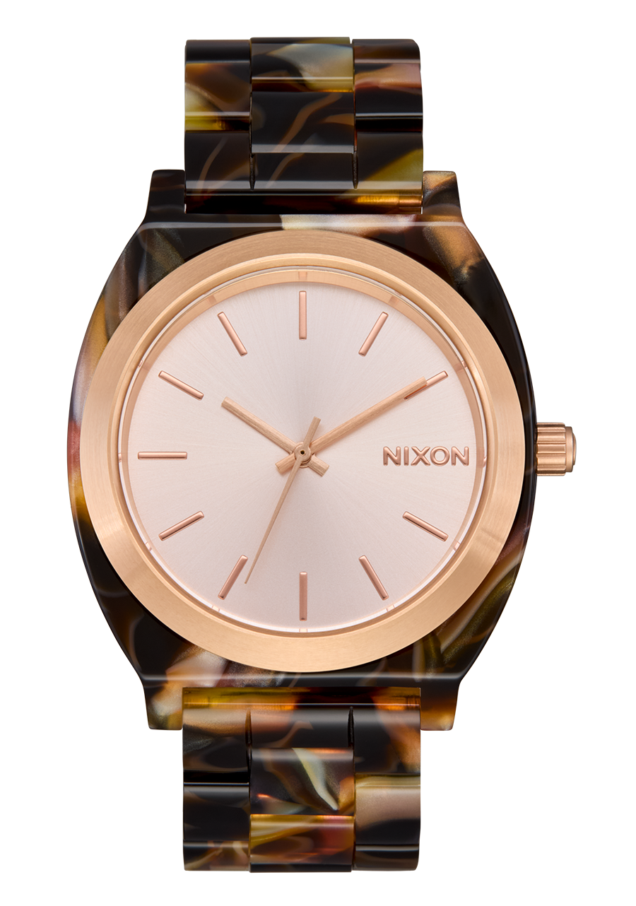 Time Teller Acetate Watch | Rose Gold / Pink Tortoise | Unisex Acetate ...