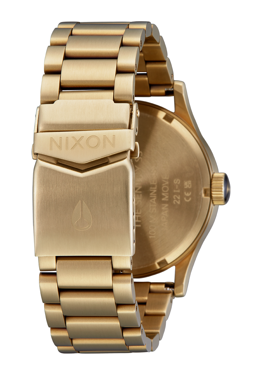 Sentry Stainless Steel Watch | Yellow Gold / Black | Men's Stainless ...