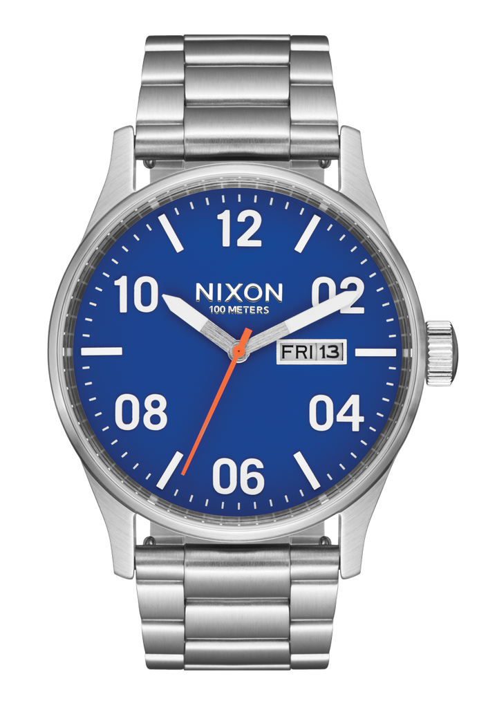 Sentry Stainless Steel Watch | Silver / Cobalt | Men's Stainless Steel ...