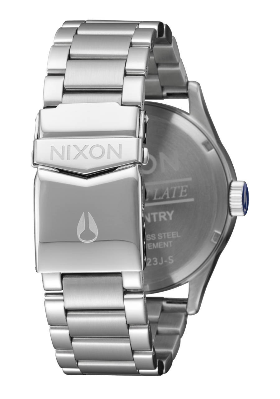 Sentry Stainless Steel Watch | Silver / Indigo | Men's Stainless Steel ...