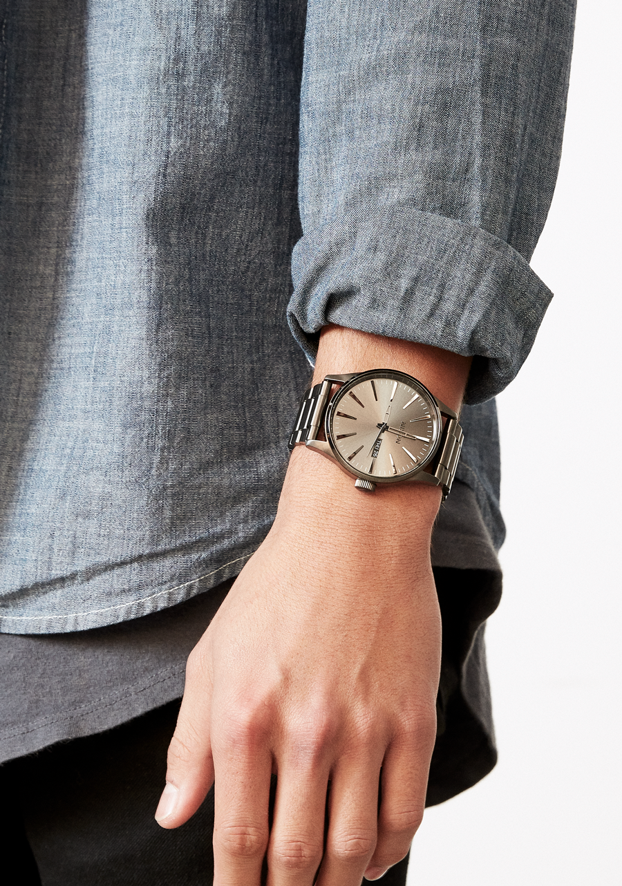 Sentry Stainless Steel Watch | All Gunmetal | Men's Stainless Steel ...