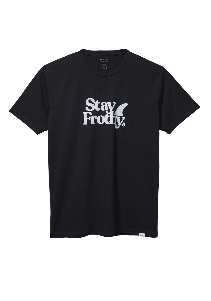 Stay Frothy T-Shirt | Black / White – Nixon US