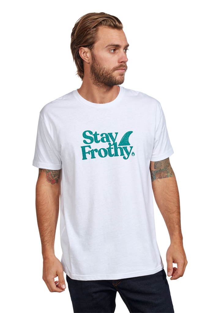 Stay Frothy T-Shirt | White / Sage – Nixon US